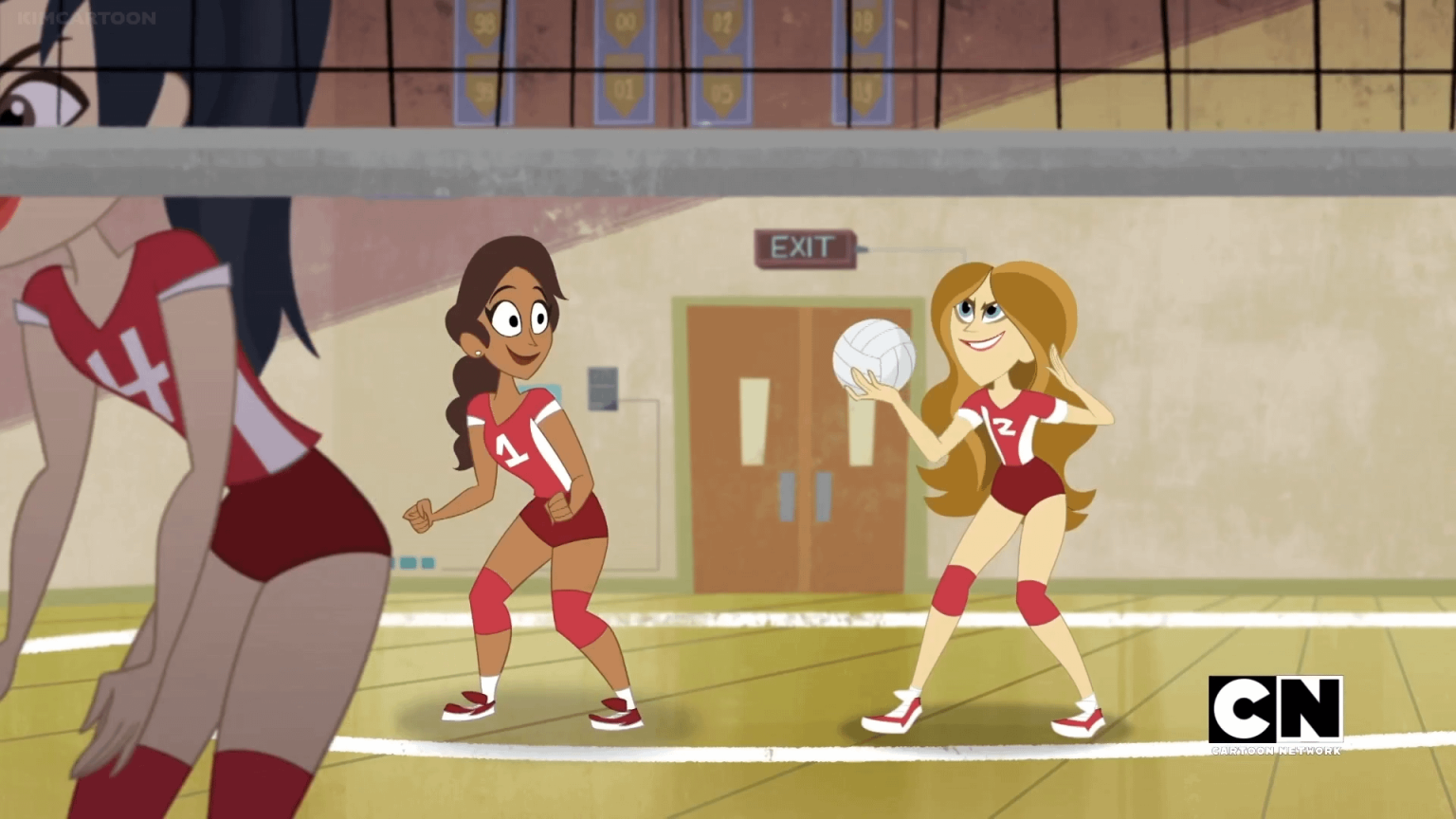 Female volleyball players featured in animated series: DC Super Hero Girls. Who knew Wonder ...