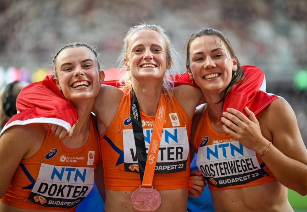 Sofie Dokter, Anouk Vetter and Emma Oosterwegel - Dutch heptathletes ...