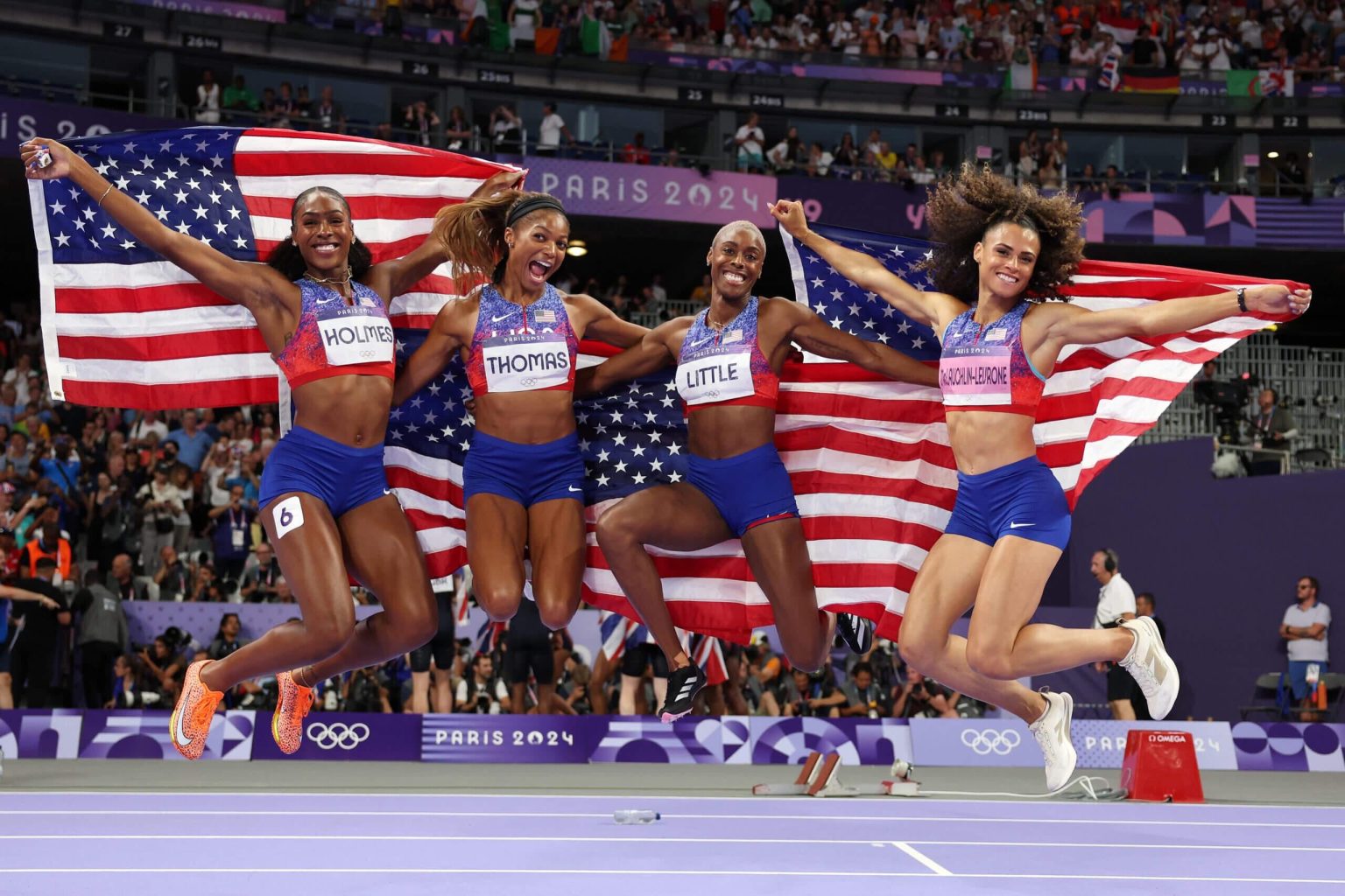Alexis Holmes, Gabrielle Thomas, Shamier Little Sydney McLaughlin ...